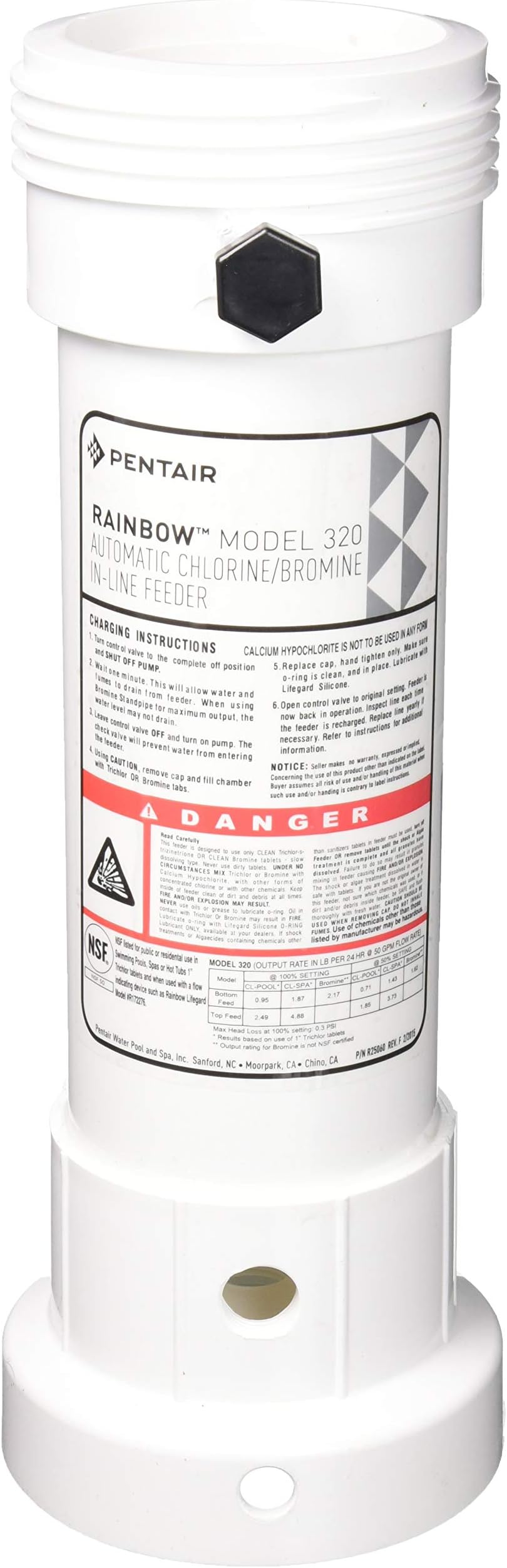 Amazon.com: Pentair R172321 Chlorinator Body Assembly Replacement 320 ...