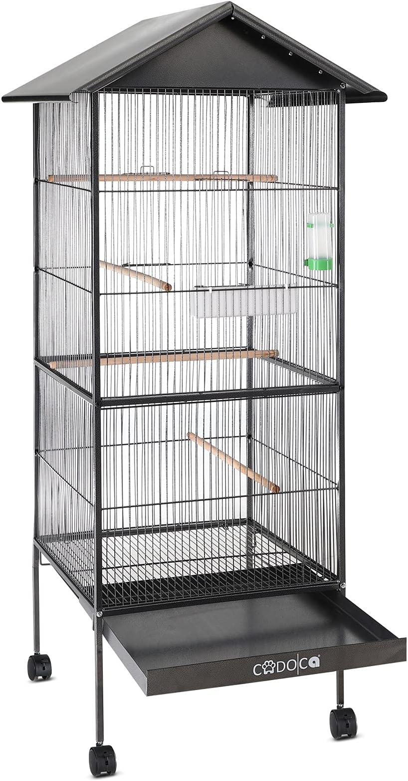 DEUBA Bird Aviary Metal Canary Parrot Budgie Birds Cage House Pet ...