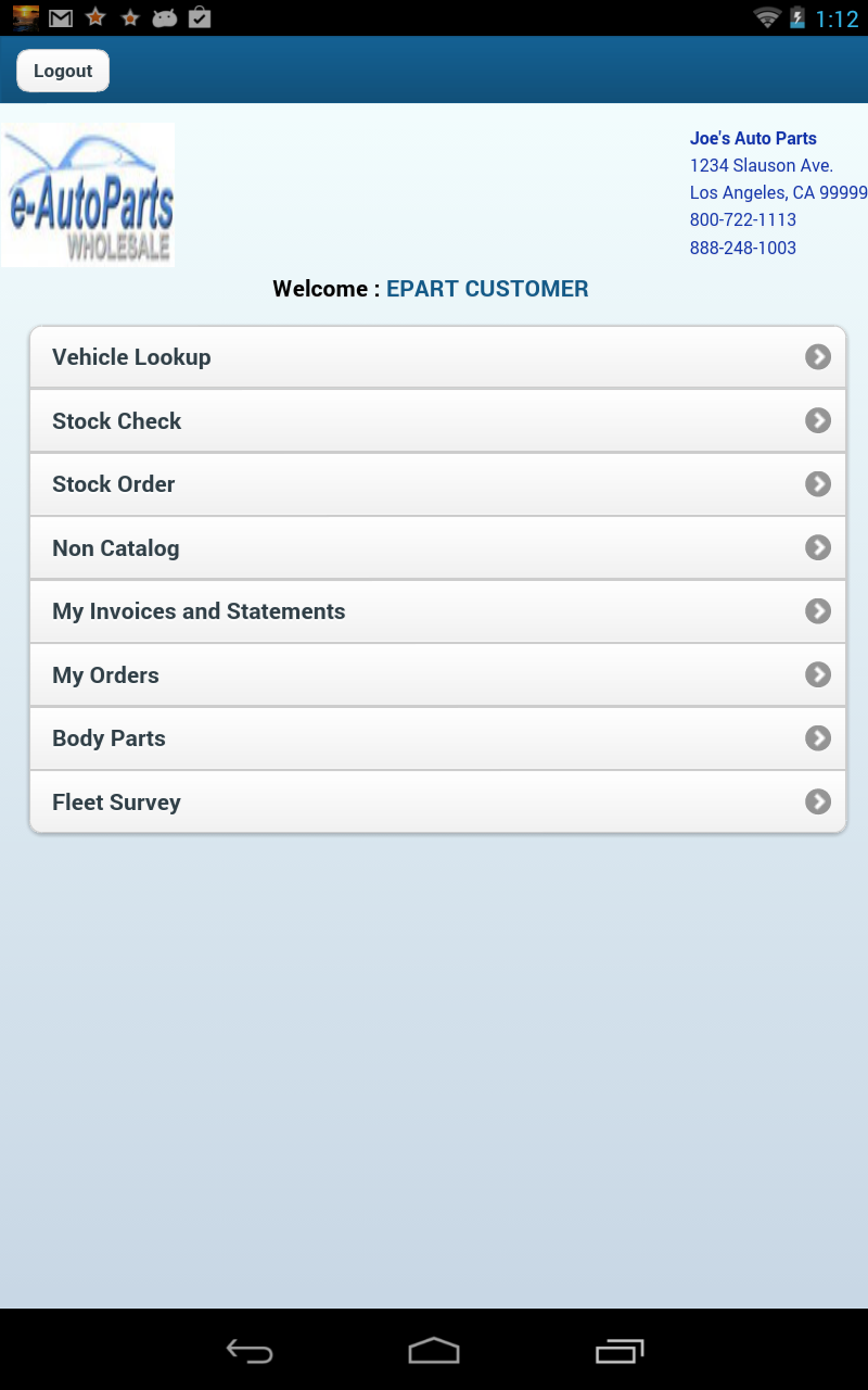 ePartConnection:Amazon.com:Appstore for Android