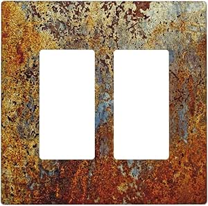 Copper Rust Light Switch Cover Plates Decorative Double Rocker Switch ...