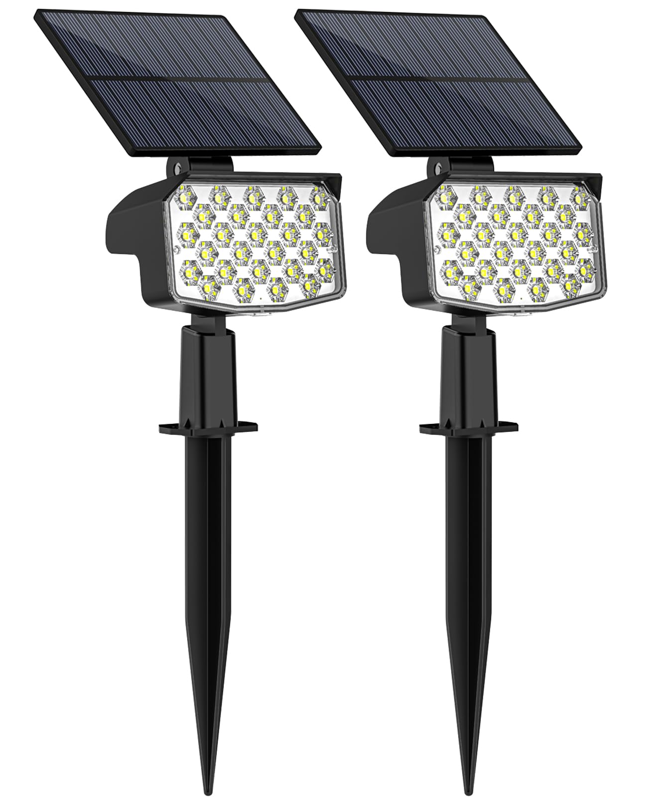 WELALO Solar Spot Lights Outdoor, [2 Pack/3 Modes] Solar Landscape ...