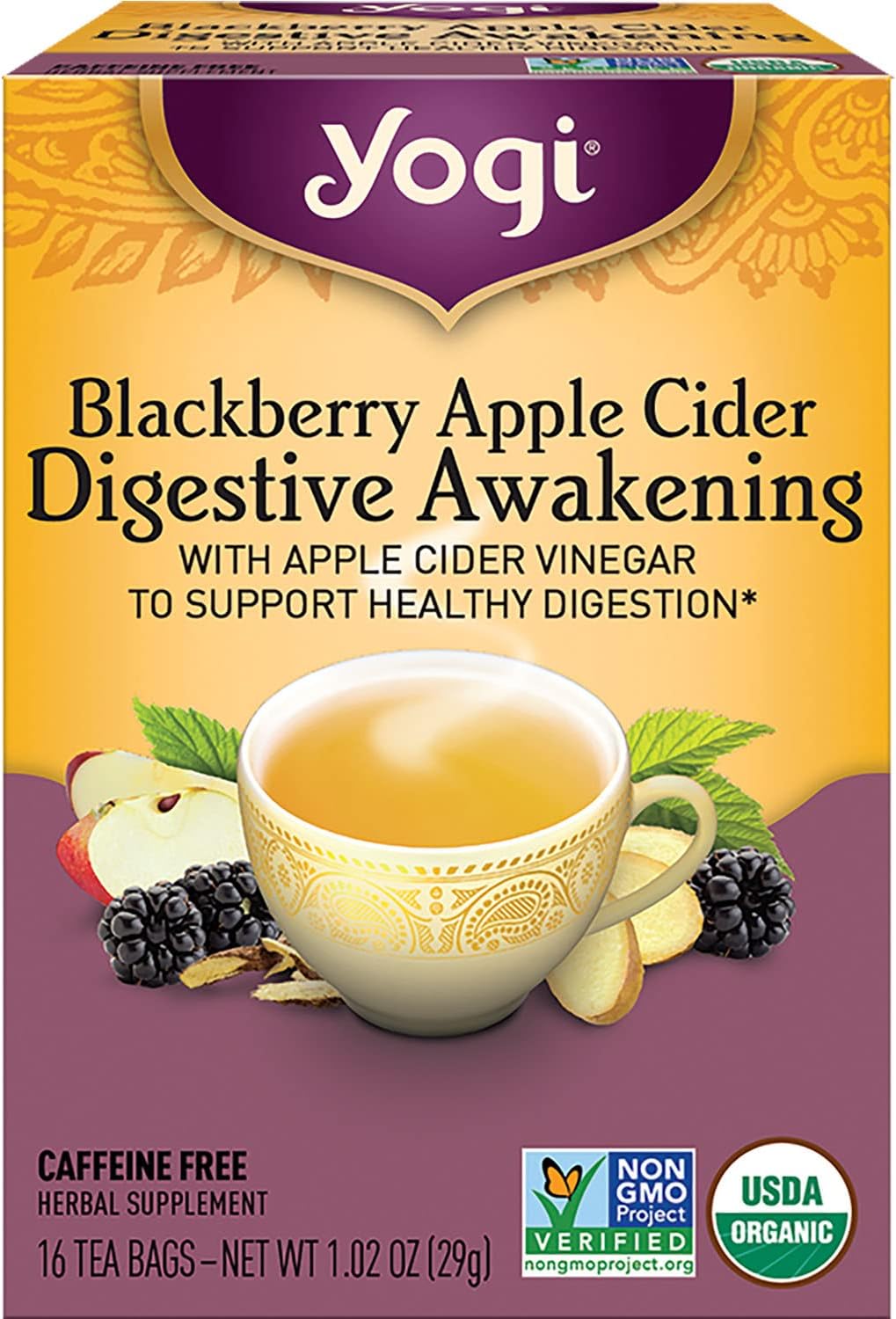 Amazon.com : Yogi Peach Bergamot Bright Day Organic Tea, Contains ...