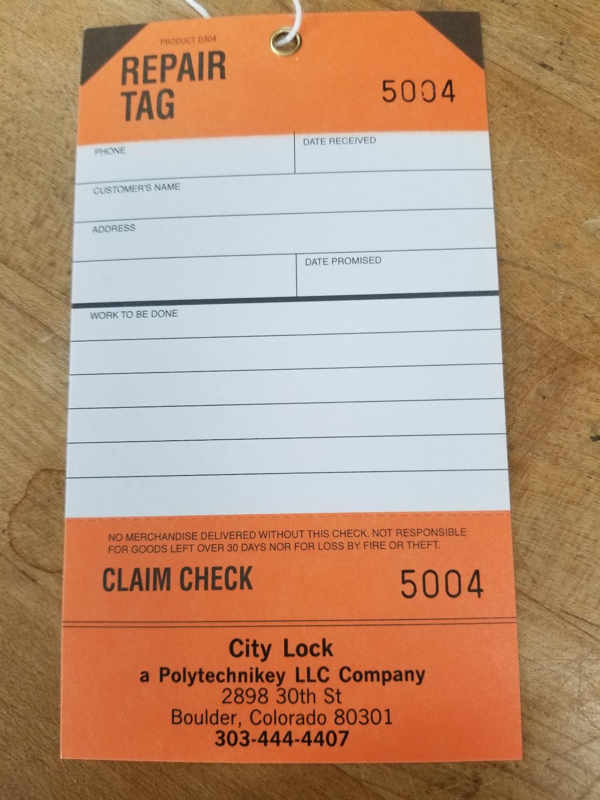 Amazon.com : CheckSimple Repair Tags with Claim Check - Green 3 1/8" x ...