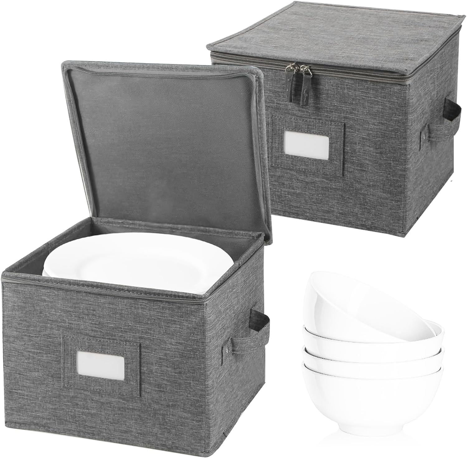 Amazon.com - popoly China Storage Container for Saucer and Appetizer ...