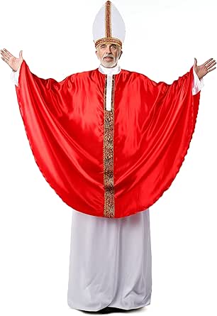 Amazon.com: HOMELEX Pope Costume Adult Men Halloween Bishop Biblical ...
