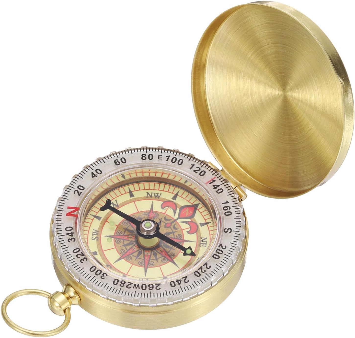 Amazon.com : PATIKIL Camping Survival Compass, Brass Pocket Compass ...