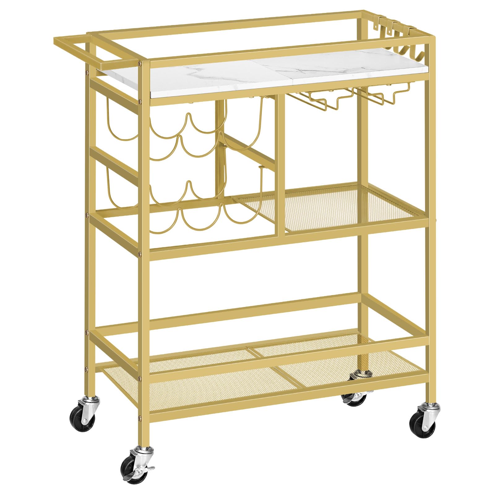 Snapklik.com : MAHANCRIS Bar Cart For Home, 3-Tier Serving Cart