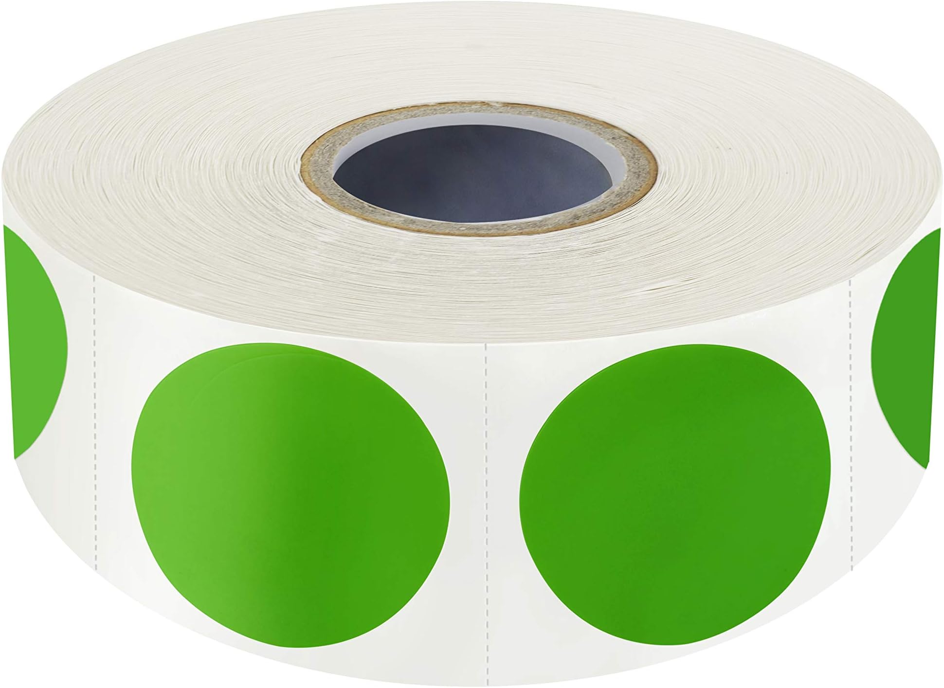1500 PCS Green Round Color Coding Circle Dots Inventory Stickers Labels ...