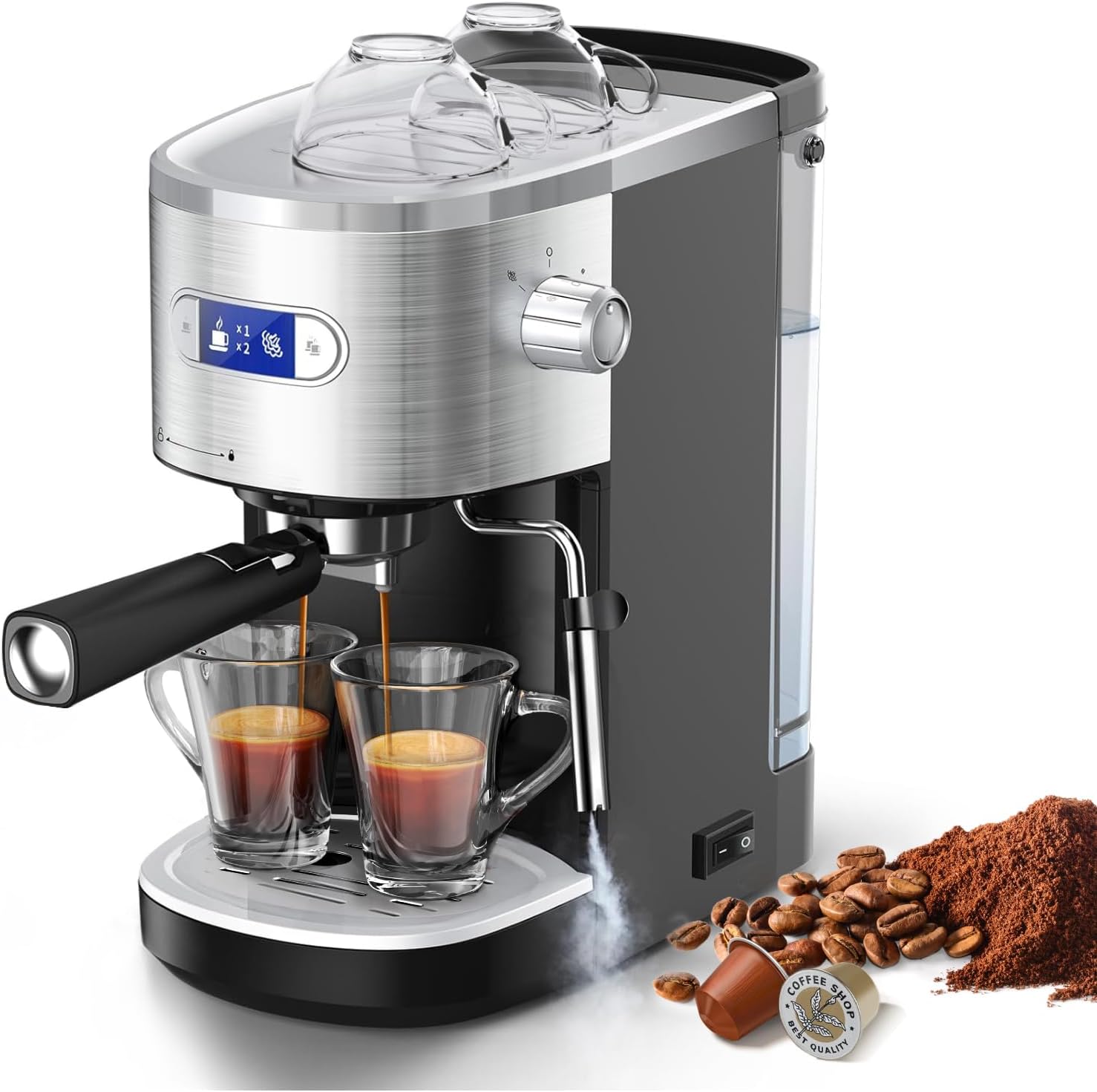 Amazon.com: AGLUCKY Espresso Machine for Home, 20 Bar Espresso Coffee ...