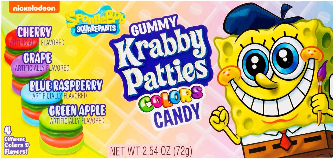 Spongebob Squarepants Gummy Krabby Patties Colors (72g) : Amazon.co.uk ...