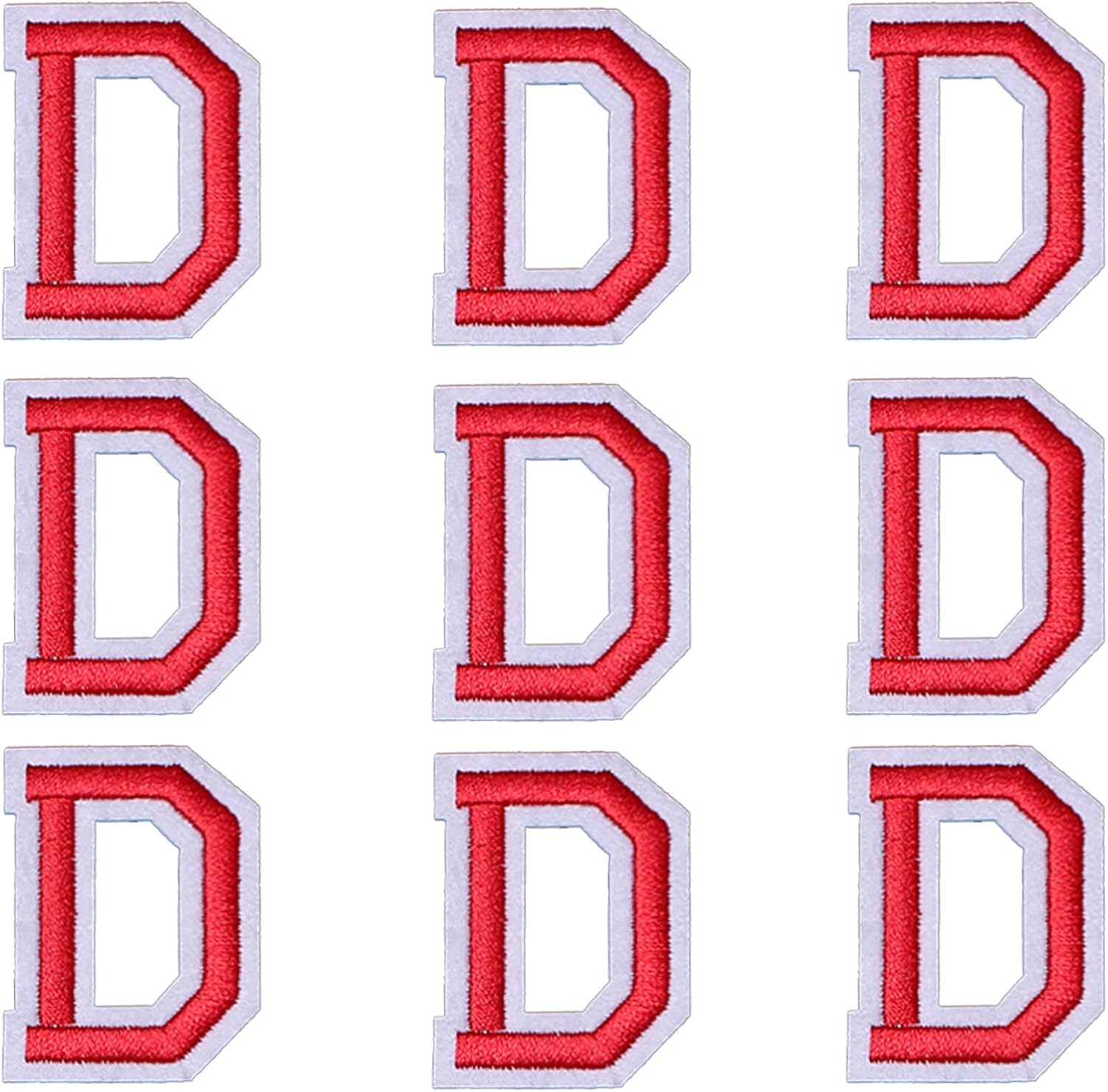 Amazon.com: GYGYL Iron on Letters Patches, 9Pcs of 2 Inch Red Letter D ...