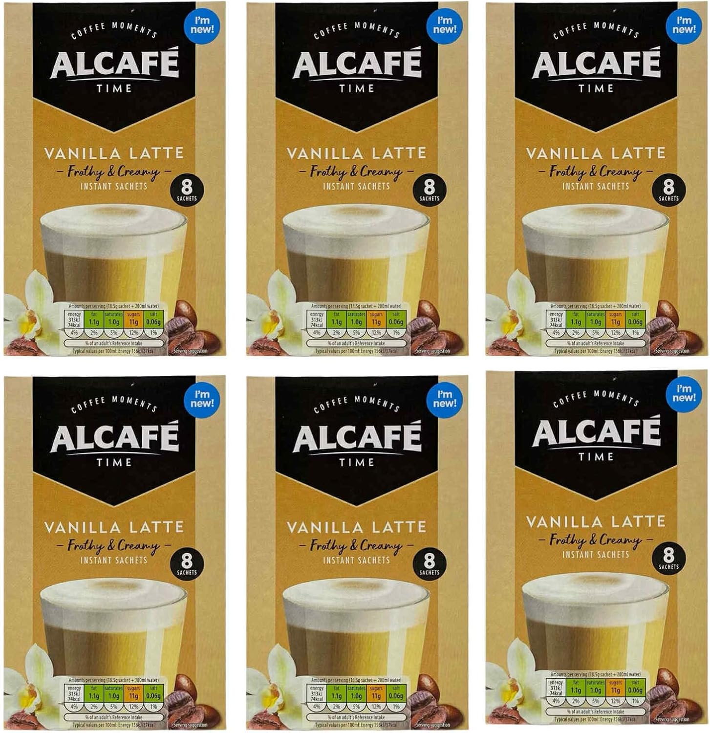 LUNEXA Bundle | Alcafé Vanilla Latte Instant Sachets | Frothy & Creamy ...