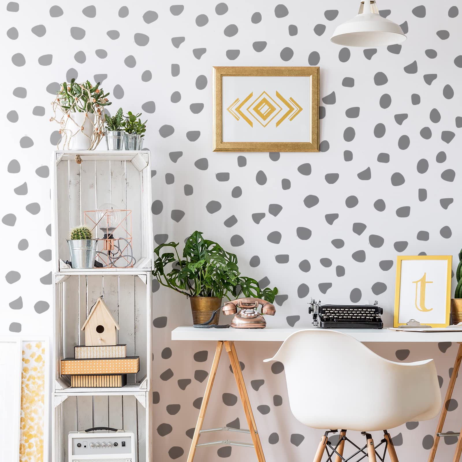 500 Pieces Irregular Polka Dots Boho Wall Decal Vinyl Nursery Wallpaper ...