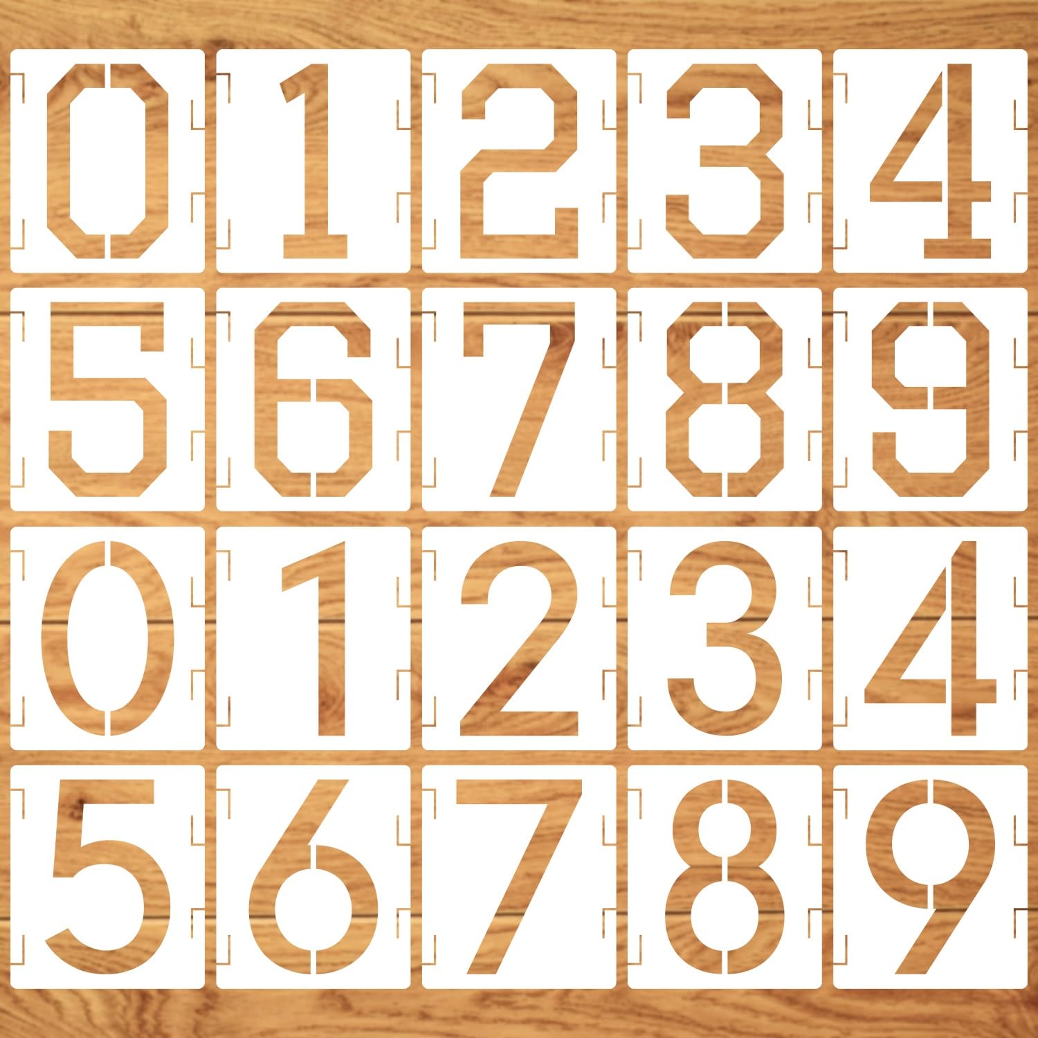 Snapklik.com : 8 Inch Number Stencil Kit, 20Pcs Reusable 0-9 Address ...
