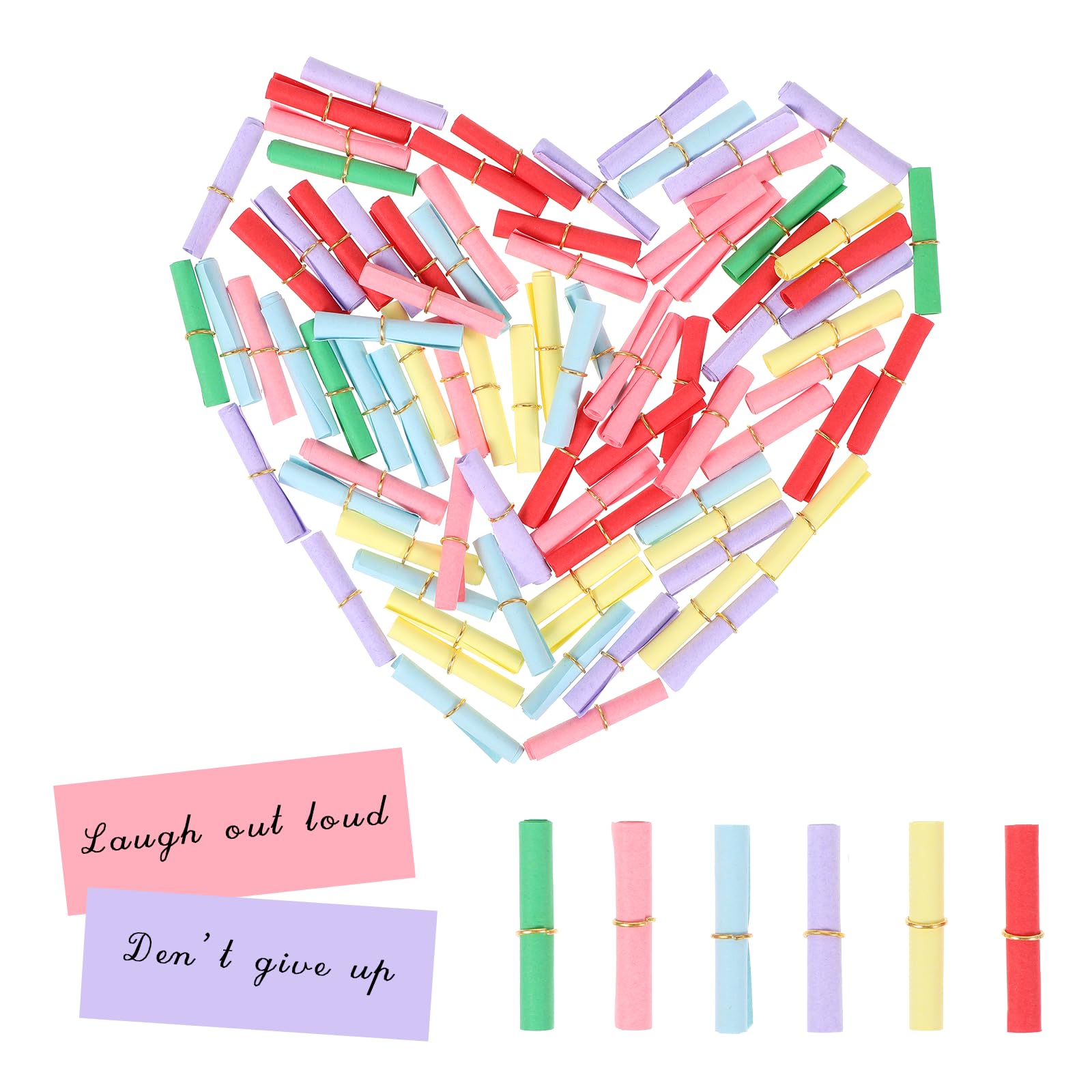 Amazon.com : Piriuuo 110 Pcs Lucky Wishing Paper Scrolls, Mini Paper ...