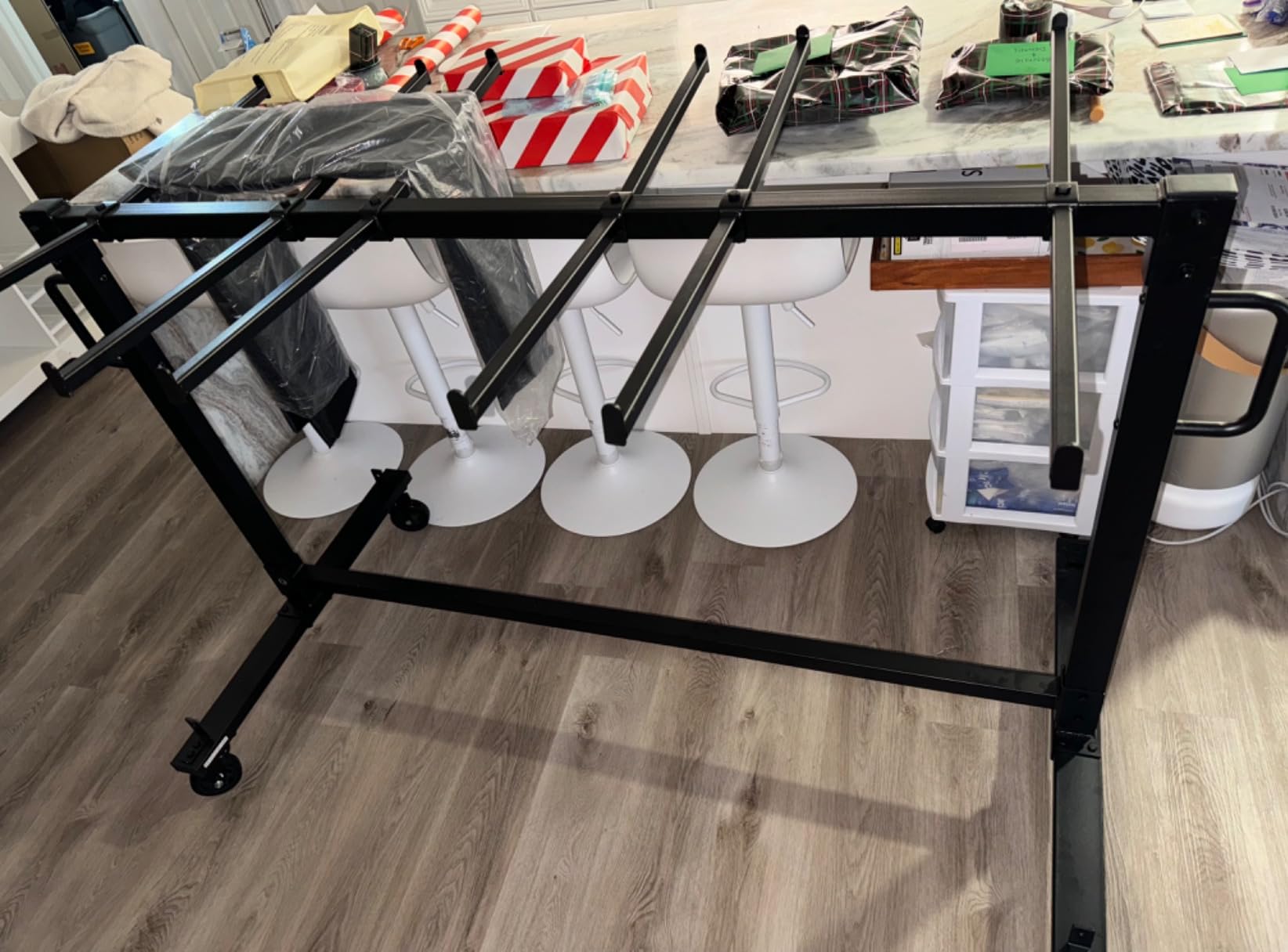 Amazon.com: VEVOR Folding Table and Chair Cart, Heavy Duty Metal ...