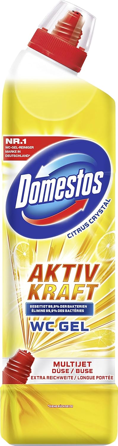 Domestos Toilet Gel Active Power Cleaner Citrus, 3er Pack (3 x 750 ml ...