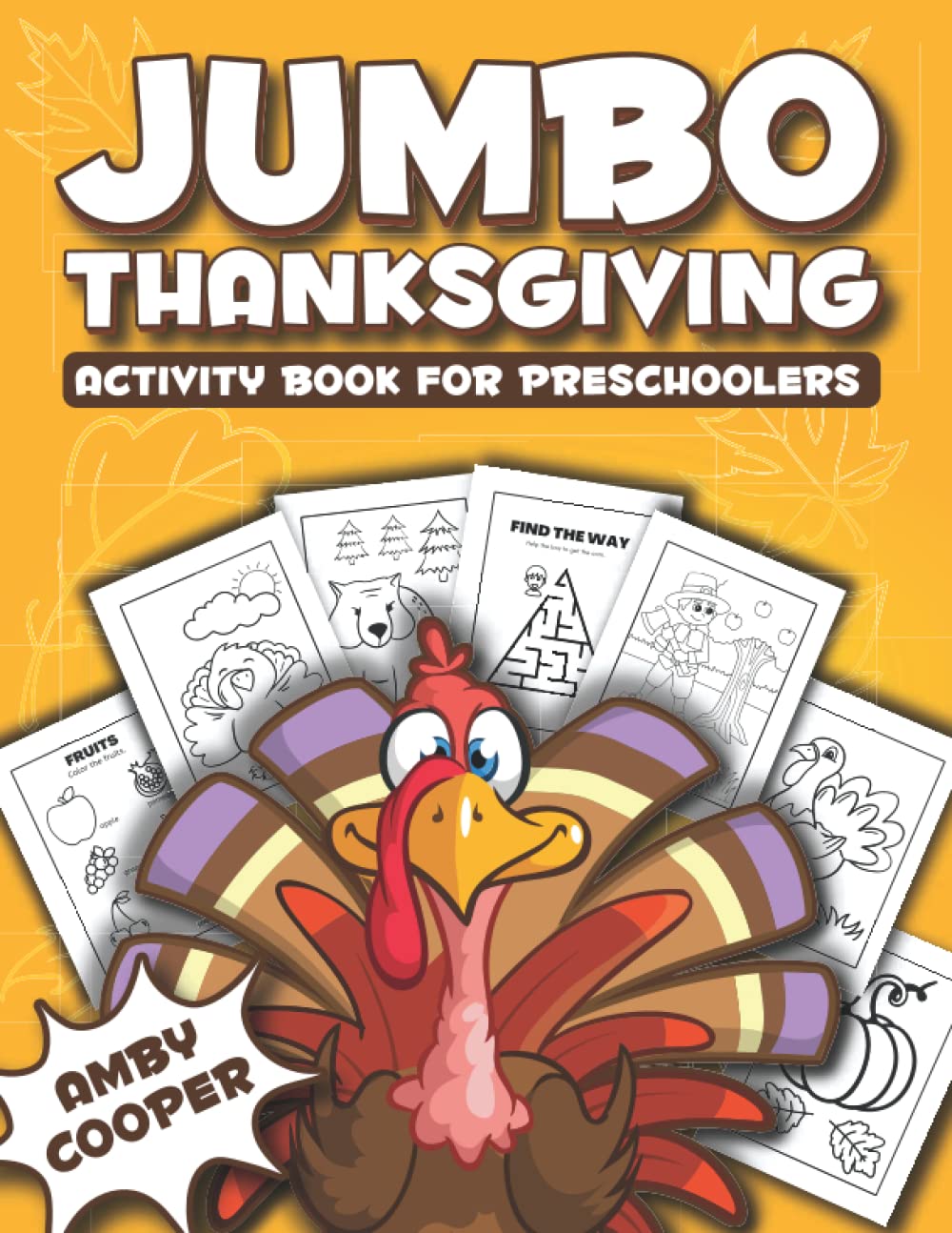 Jumbo Thanksgiving Activity Book for Preschoolers: Fun Learning ...