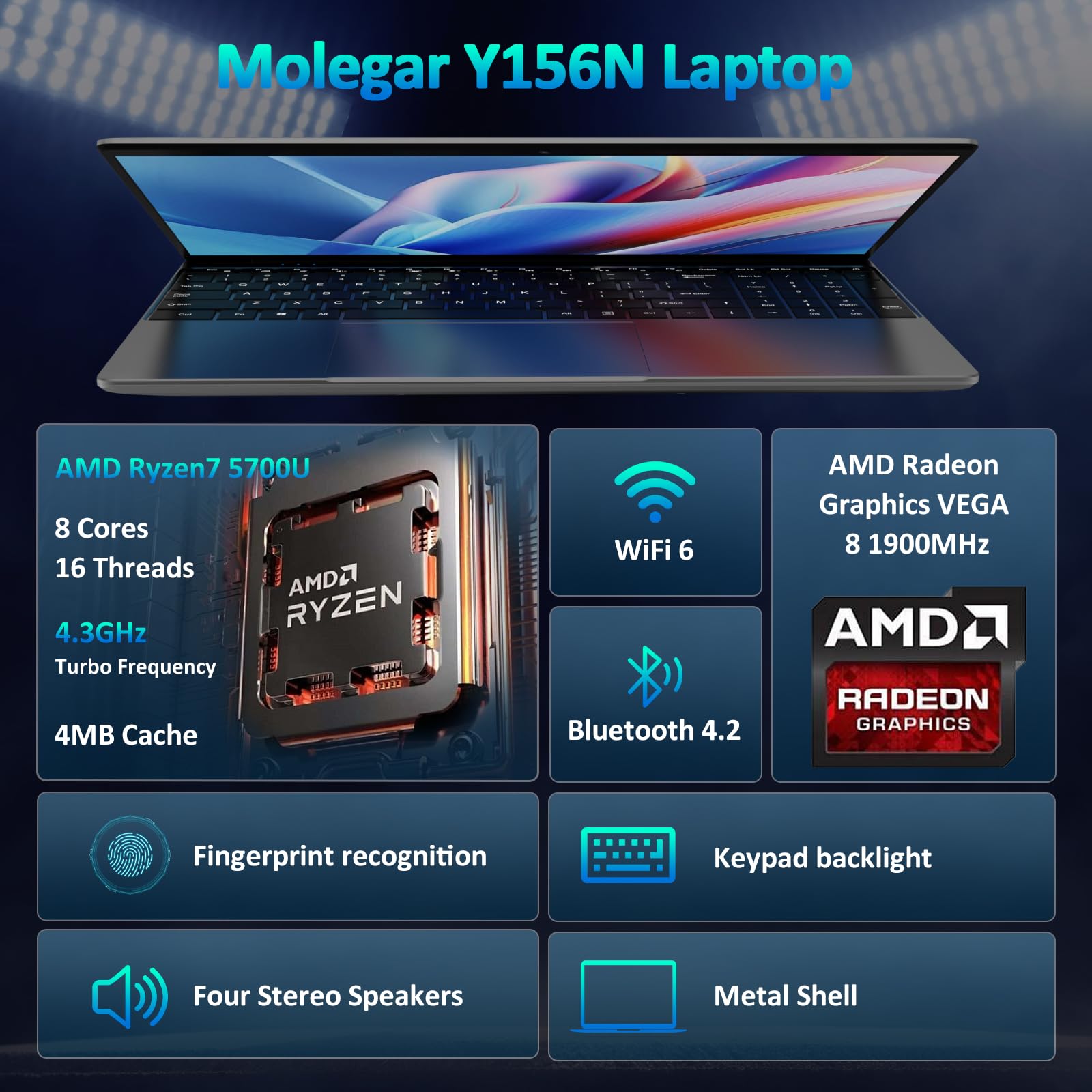 Snapklik.com : Molegar 15.6" Laptop Computer,Metal Shell,Gaming Laptops