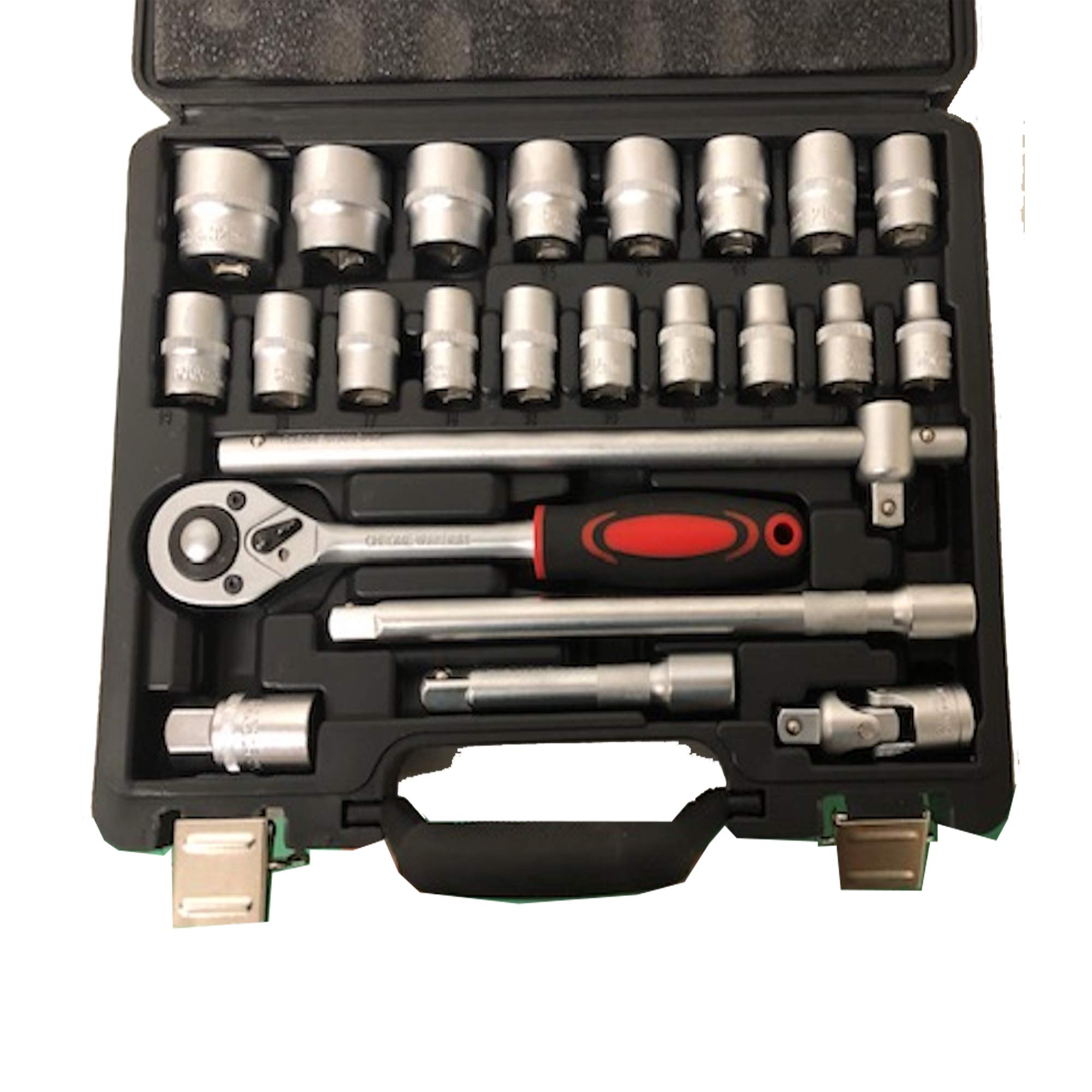 Wheels N Bits WNB Pro Tools 24pc 1/2 Inch Socket set 72 tooth Ratchet ...