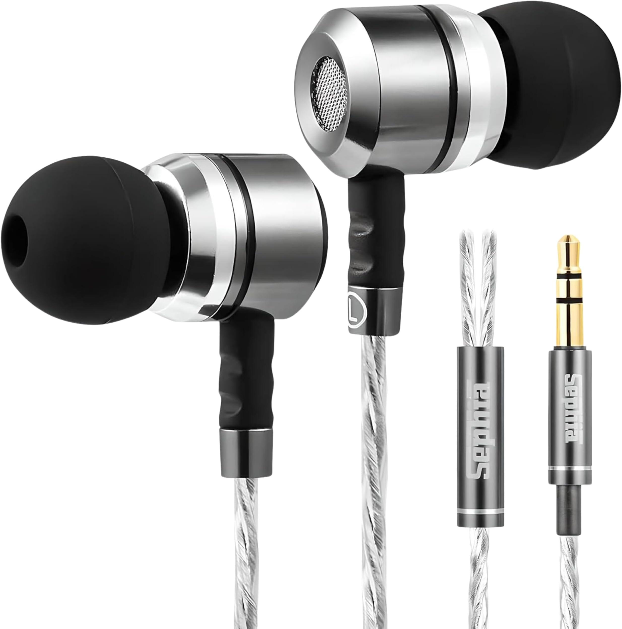 Amazon.com: Symphonized Metal Wired Earbuds with Microphone — Corded ...