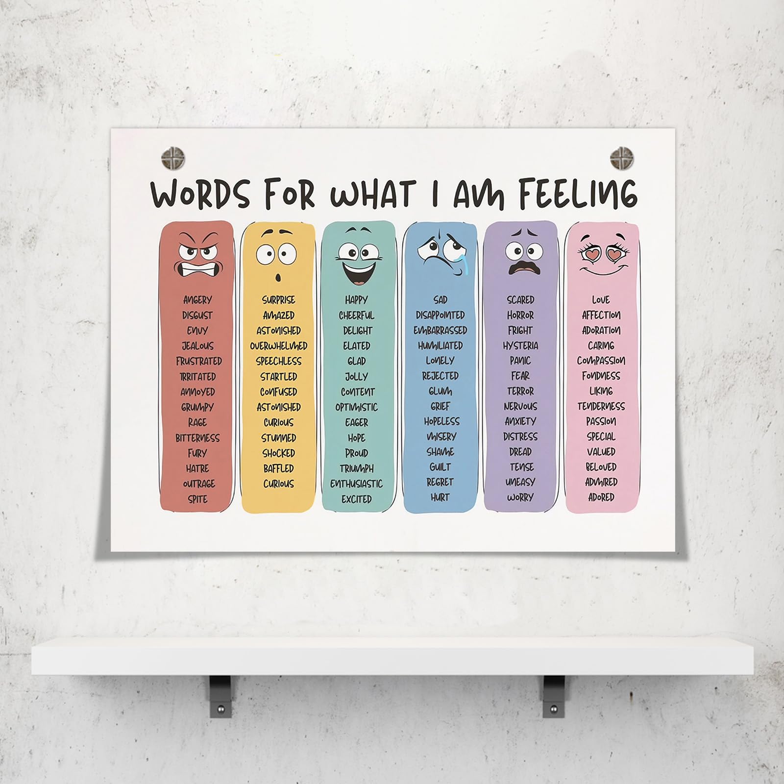 Feelings Vocabulary Chart List Of Emotions And Feelings | Feeling
