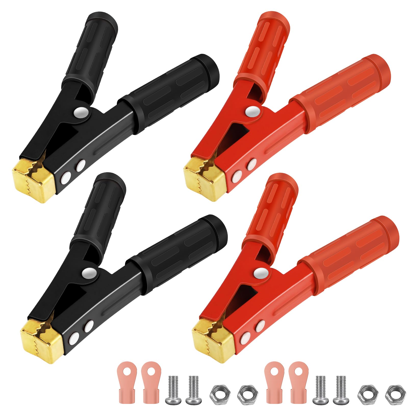 Amazon.com: Battery Charger Clamps 1000A 2 Pair, Jumper Cable Clamps ...