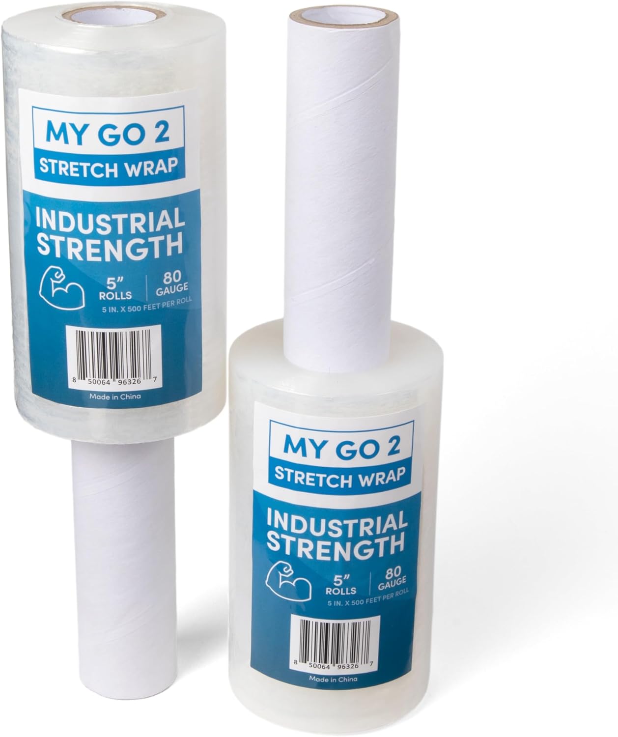 Amazon.com : 2 Pack 5" Stretch Wrap Rolls, 1000ft Industrial Strength ...