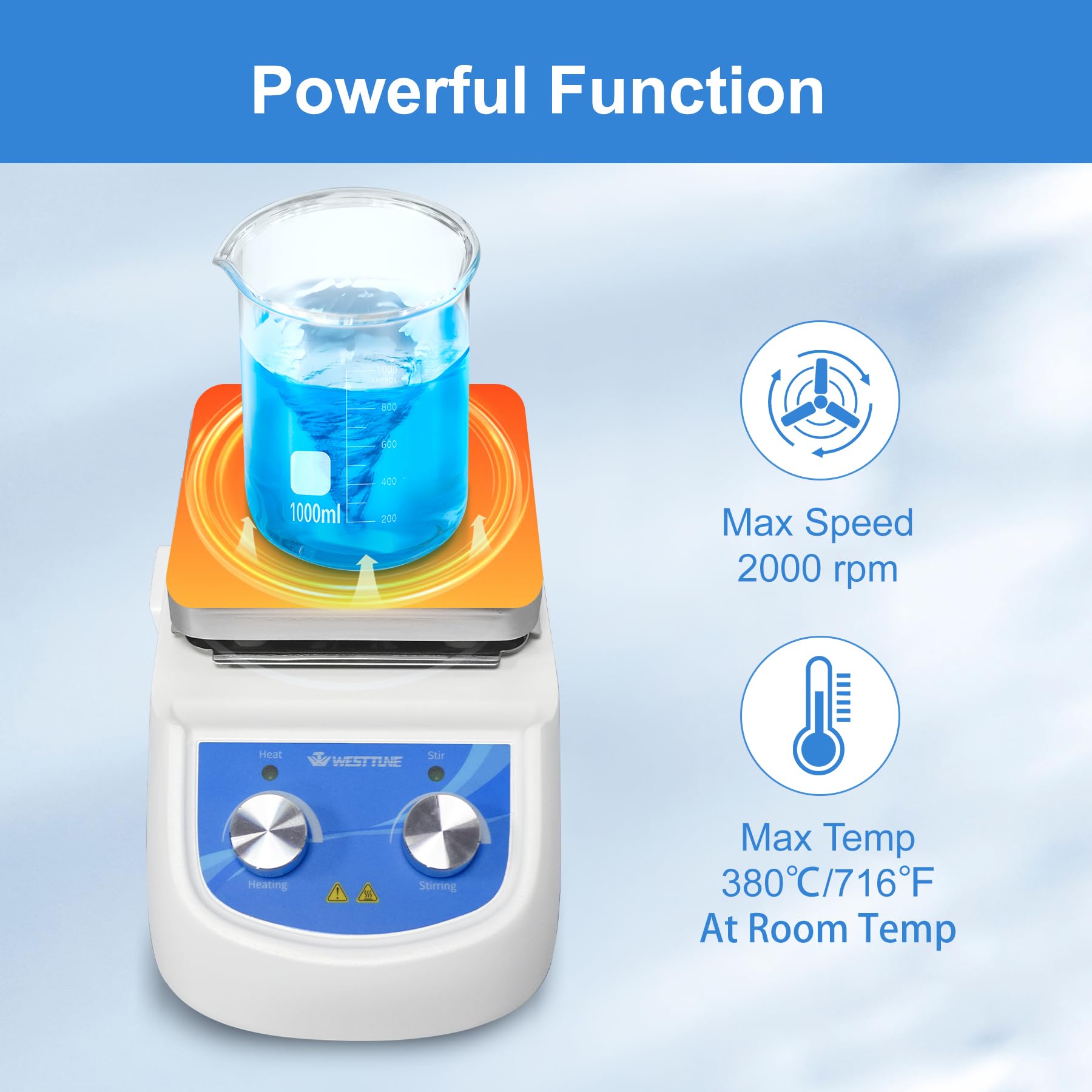 Snapklik.com : Magnetic Stirrer Hot Plate Mixer Max 2000RPM Capacity ...