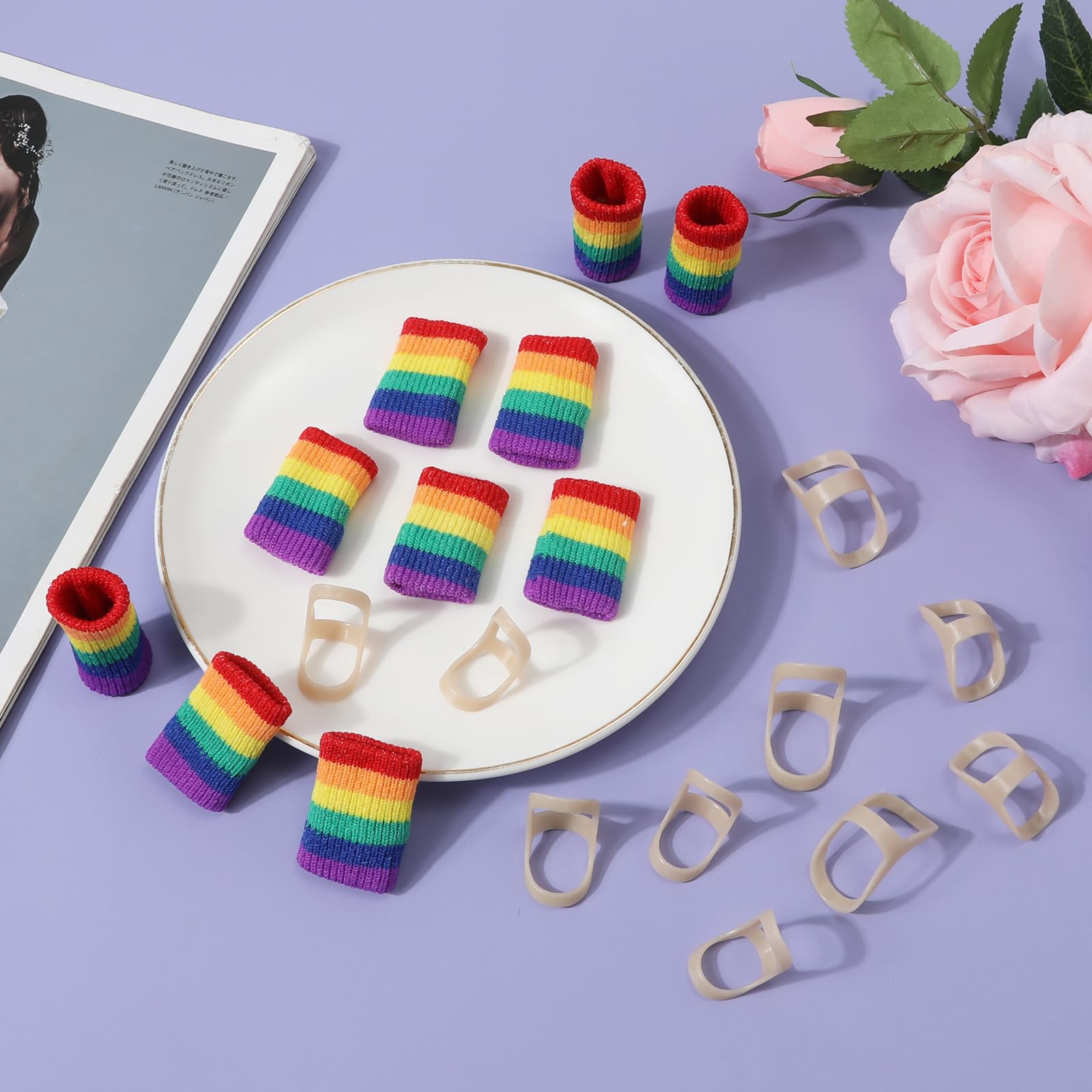 20pcs Oval Finger Splints Kit, 10 Sizes Finger Brace Support Oval ...