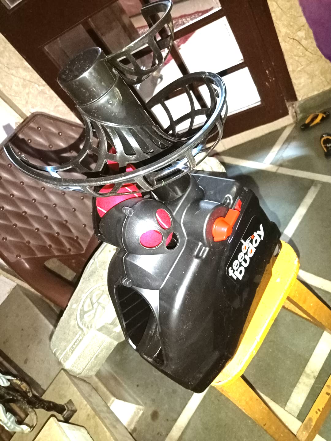 FEED BUDDY Plastic Automatic Cricket Feed Machine (Without Balls, Black ...