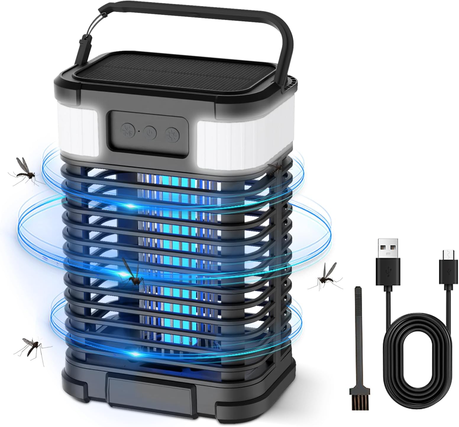 Amazon.com : Home4me Solar Bug Zapper with LED Light for Outdoor ...