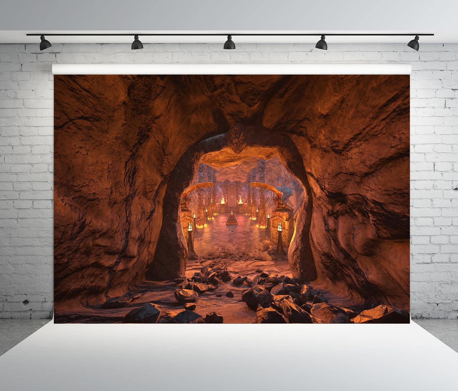 Amazon.com : BELECO 7x5ft Fabric Fantasy Underground Temple Backdrop ...
