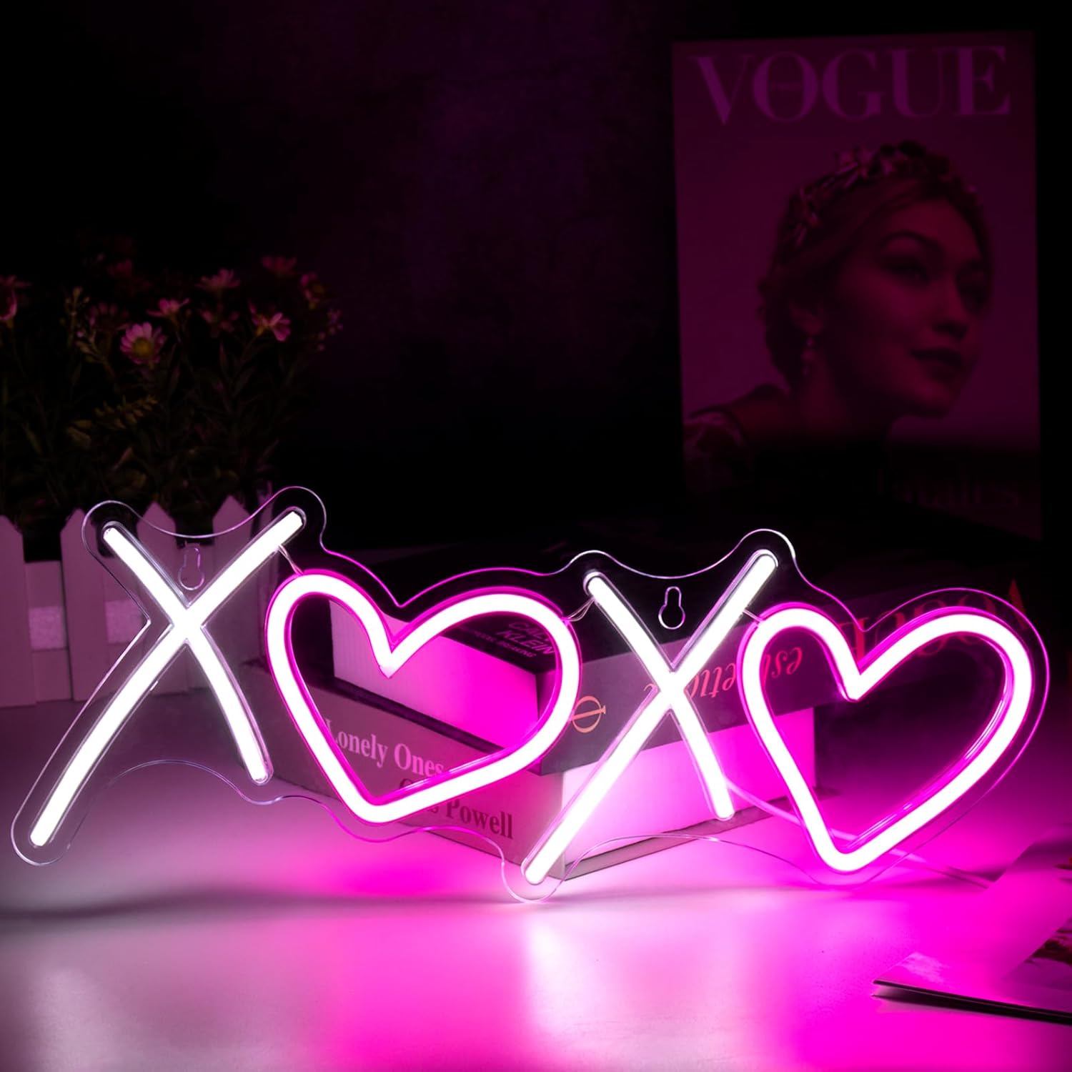 Komokeru XOXO Neon Sign, LED Neon Love Sign Light for Wall Decor, Light ...