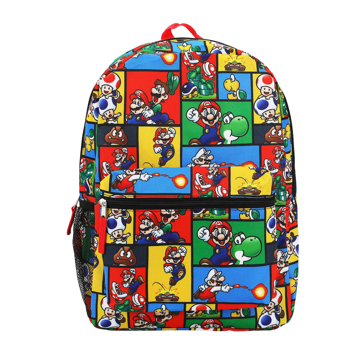 Amazon.com | Super Mario Brothers All-Over Print 18” Backpack | Kids ...