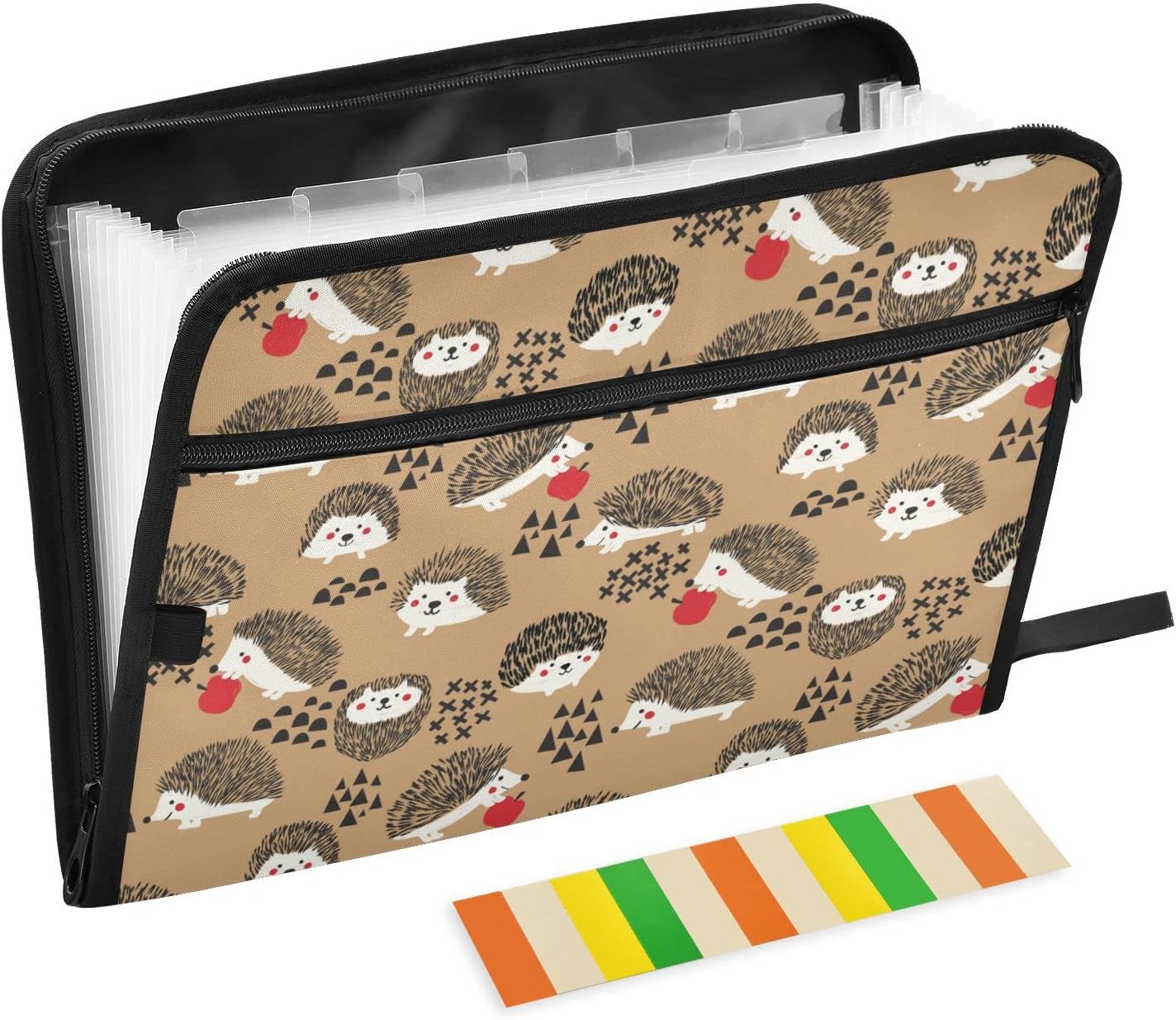 Amazon.com : ZZKKO 13 Pockets Expanding File Folder Hedgehog Brown with ...