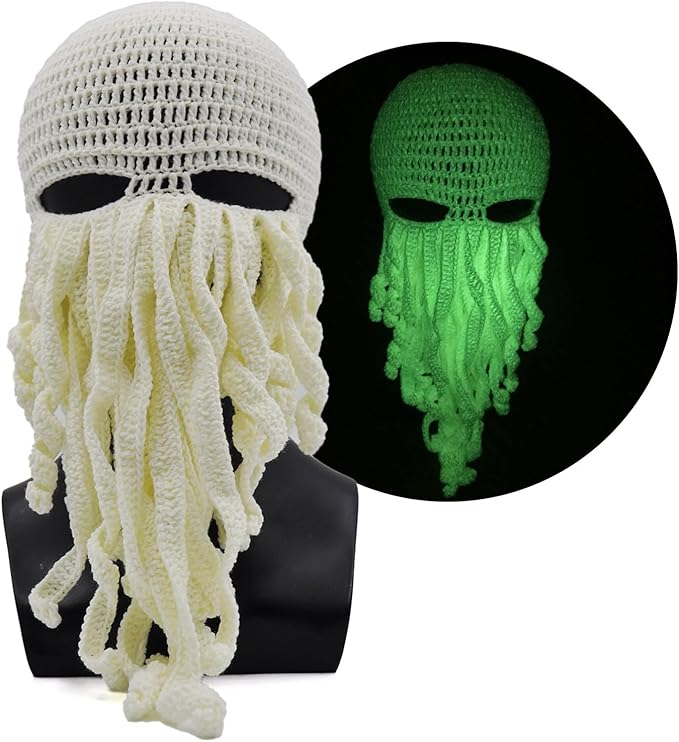 Amazon.com: bulingbuling Octopus Hat,Glow in The Dark Squid Beanie ...