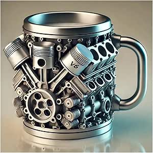 Amazon.com : Ayongan Personalized Stainless Steel Mug，V8 & V6 Engine ...