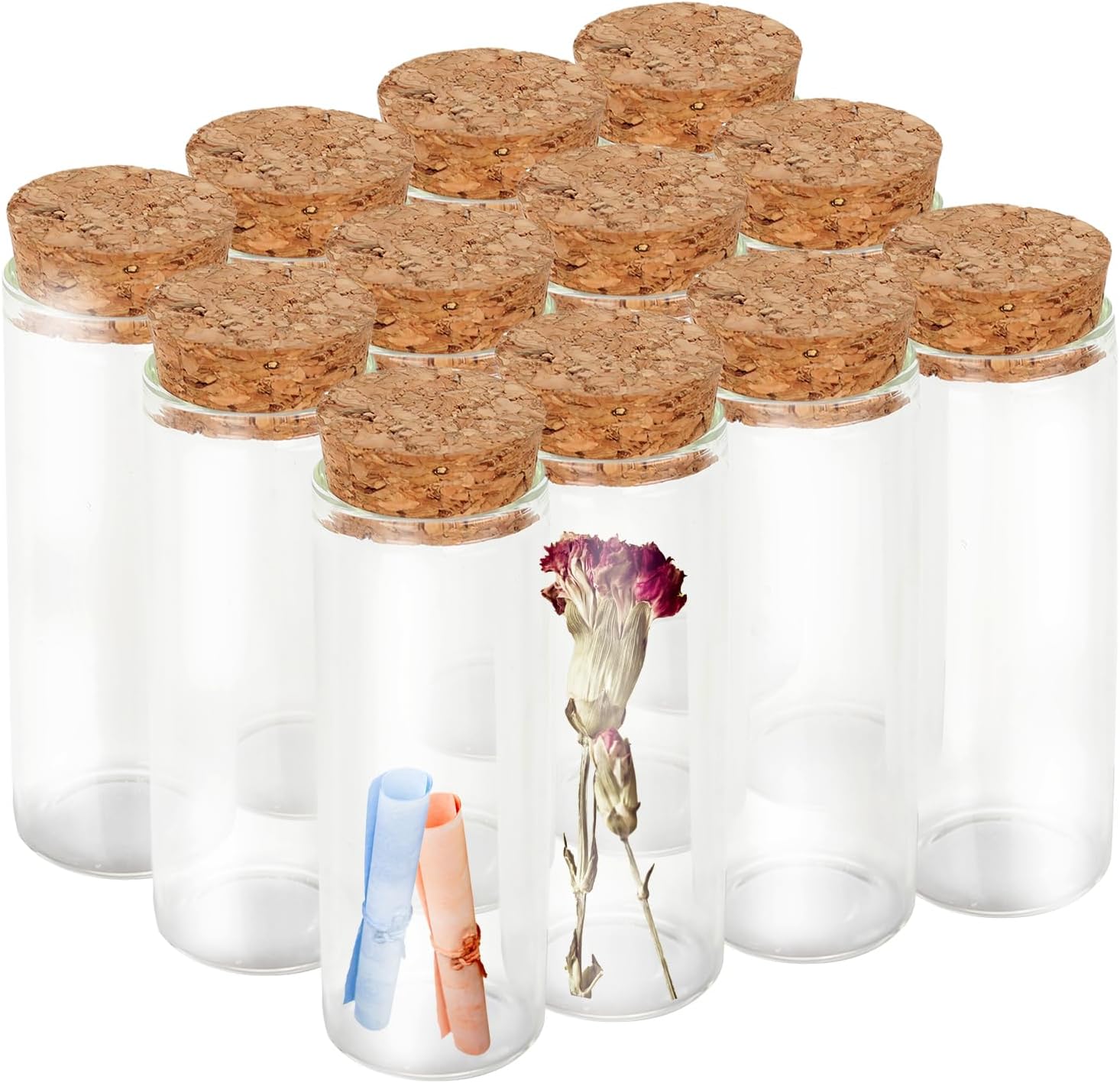 Amazon.com: Luo House 10pcs 30ml Cork Stopper Glass Bottle Vials Jars ...