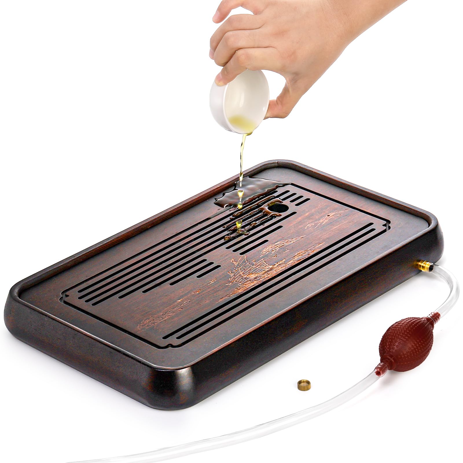 Amazon.com: Mezchi 15 Inch Chinese Gongfu Tea Tray with Pump and Tube ...