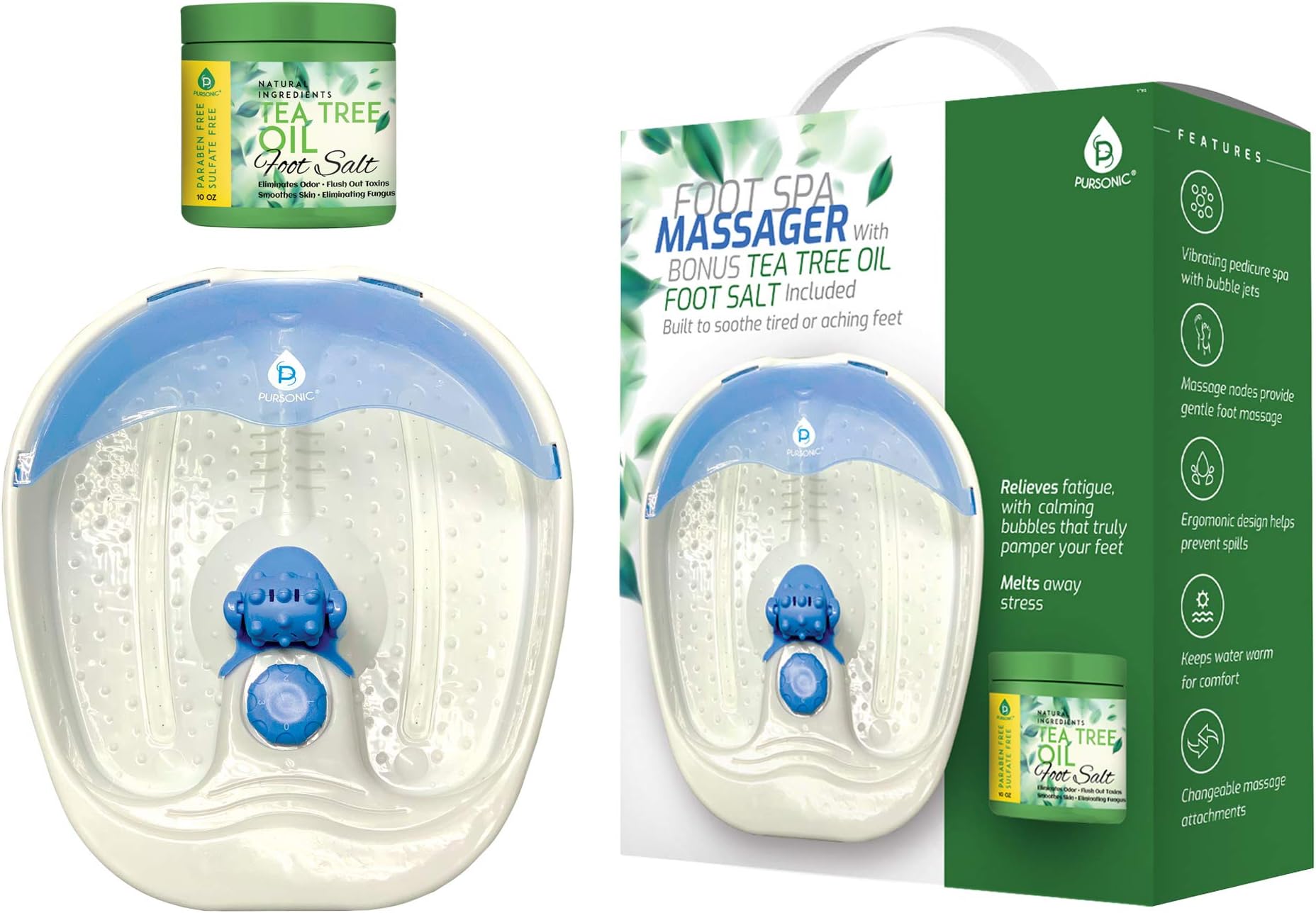 Amazon.com: PURSONIC's Ultimate Foot Care Kit - Foot Spa, Pedicure ...