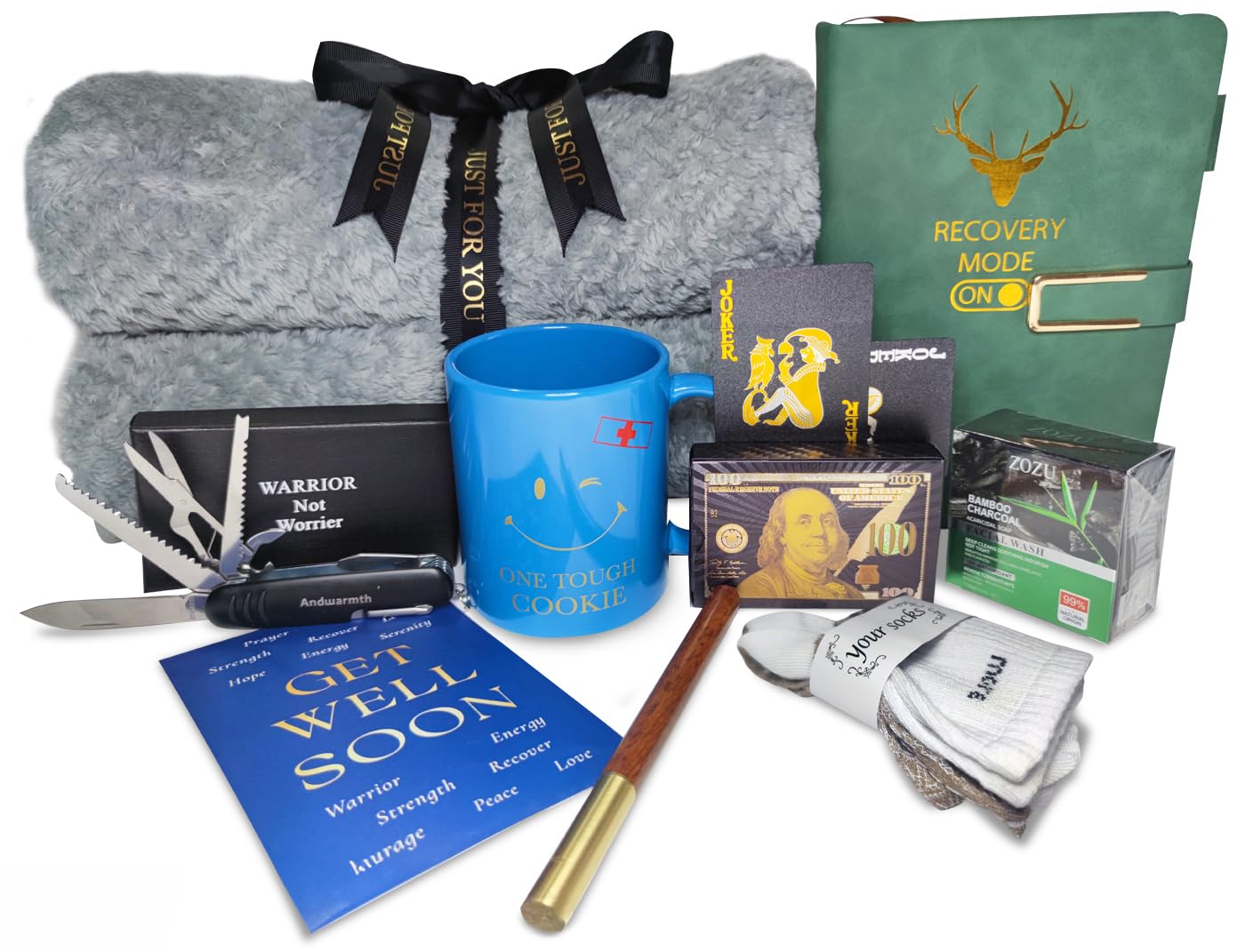 Amazon.com: Andwarmth Get Well Soon Gift Basket Men-Care Package for ...