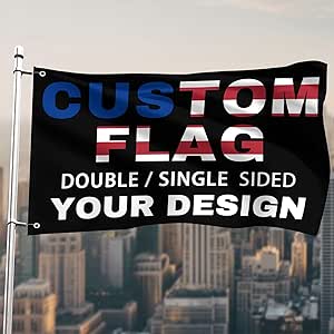 Amazon.com : Custom Flag Personalized Double Sided Flags Add Your Own ...