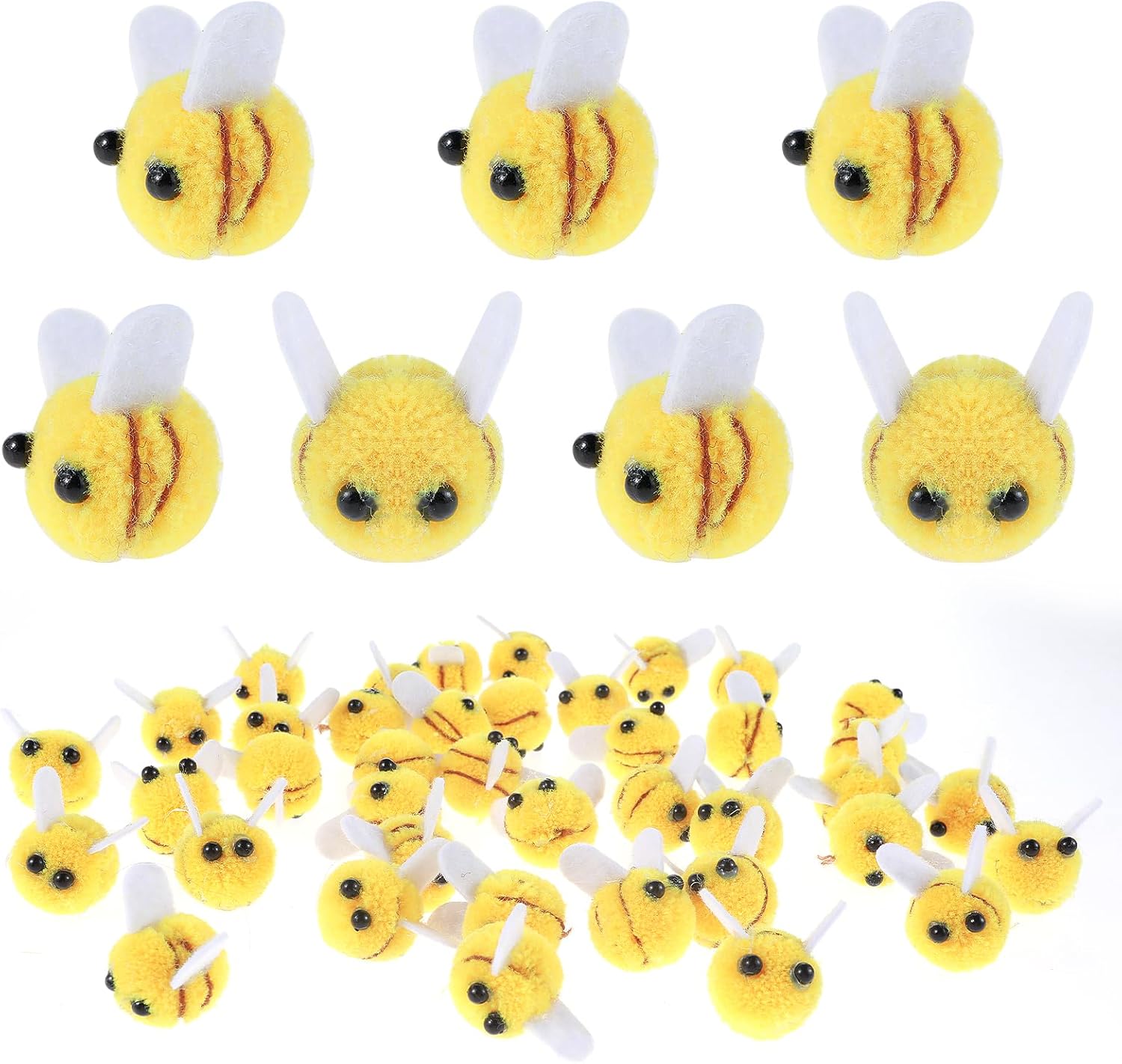 Amazon.com: Andibro 40 PCS Felt Bees for Crafts, Small Wool Bumble Bee Plush Decor for Bee ...