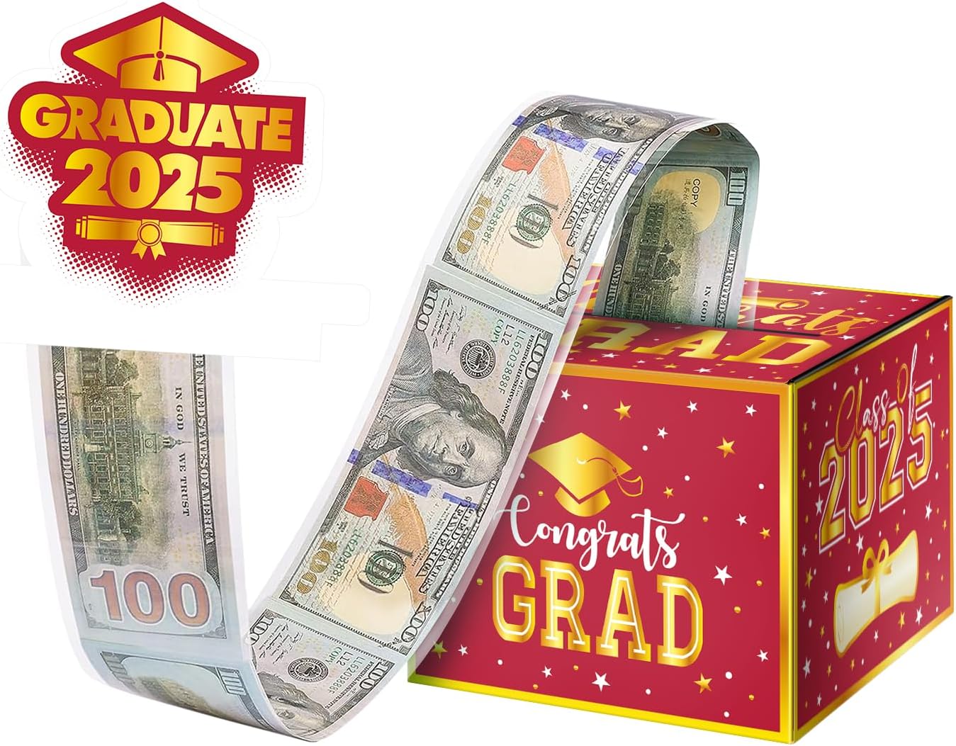 Amazon.com : Graduation Surprise Money Box for Cash Gift, 2025 Congrats ...