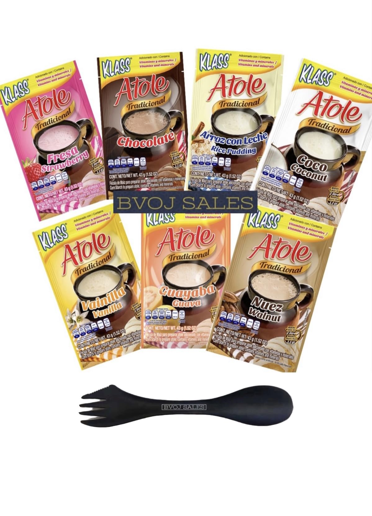 Amazon.com : Klass Atole Variety Bundle, 1.52 oz (Pack of 7) includes 1 ...