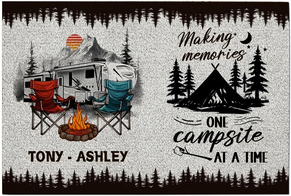 Amazon.com: N NAMESISS All Over Printed, Personalized Camper Doormat ...