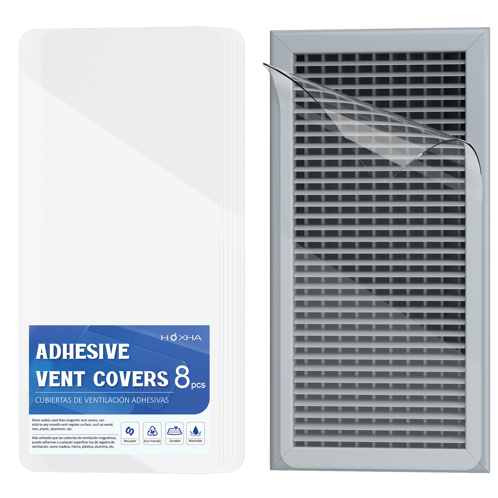 HOXHA 8 Pack PET Vent Covers, 5.5” × 12” Vent Cover with Pressure ...