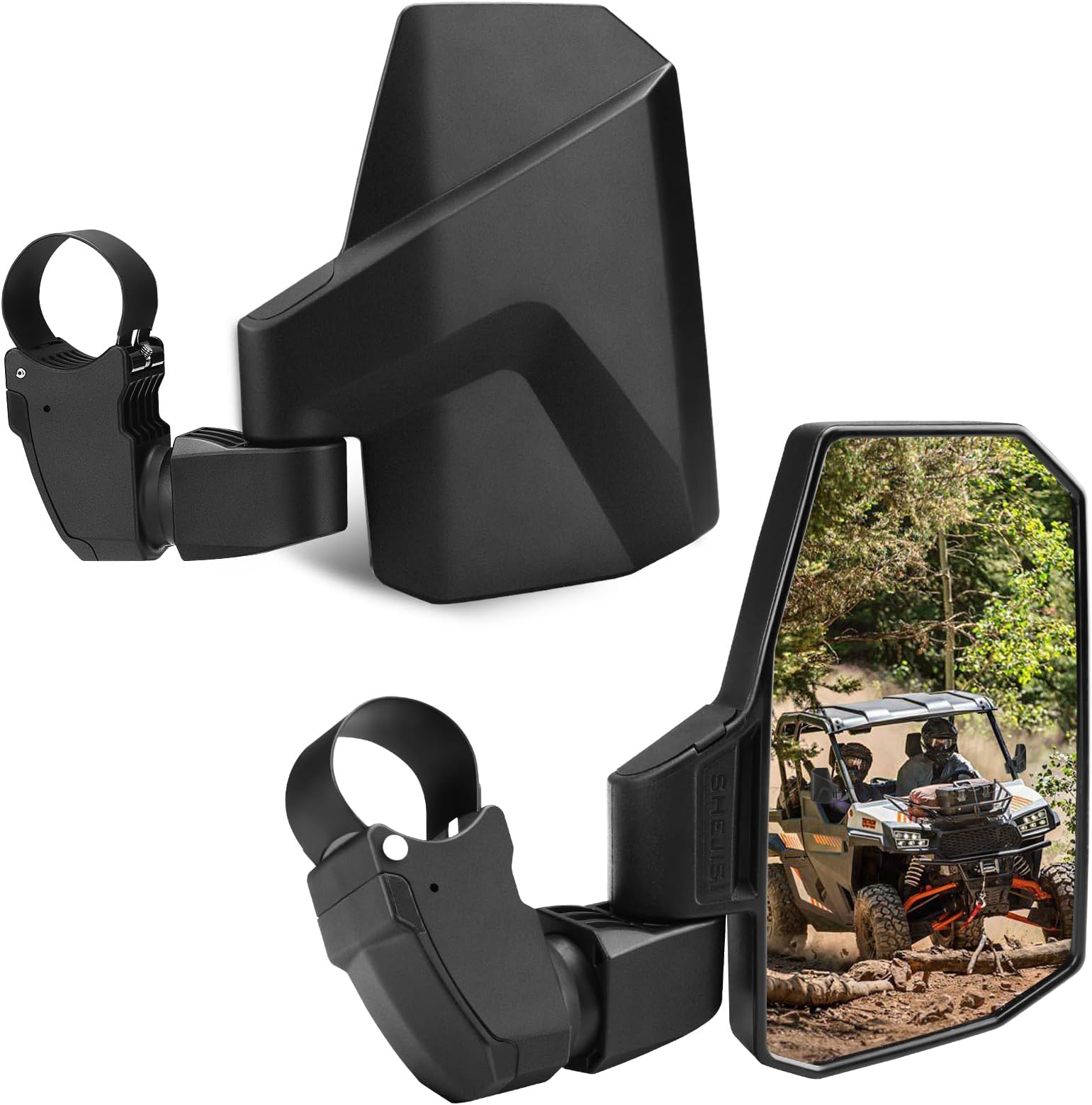 Amazon.com: XJMOTO UTV Side View Mirrors for 1.5" - 2" Roll Cage Bar w ...