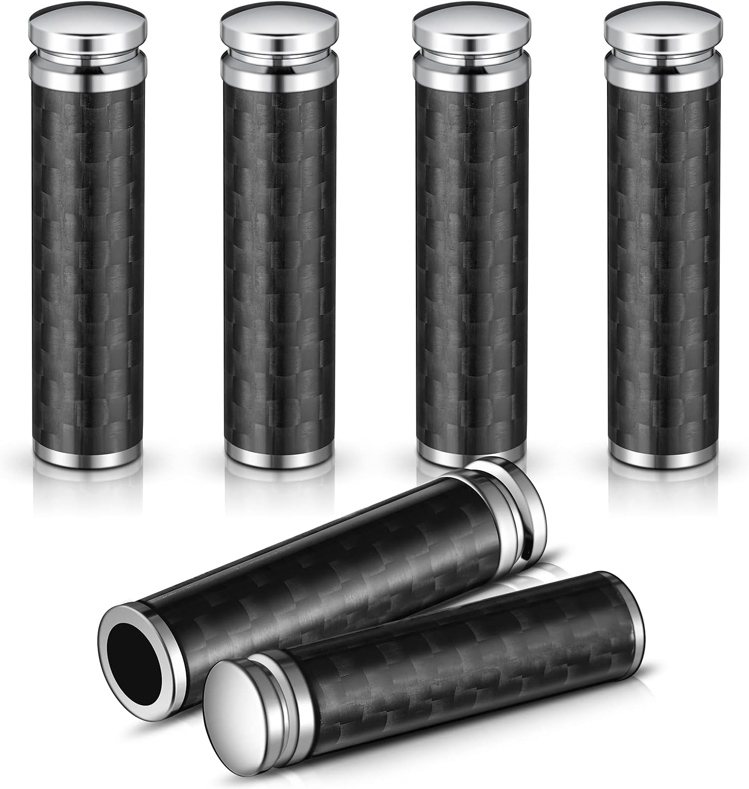 Amazon.com: Frienda 4 Pieces Car Door Lock Knobs Carbon Fiber Door Lock ...